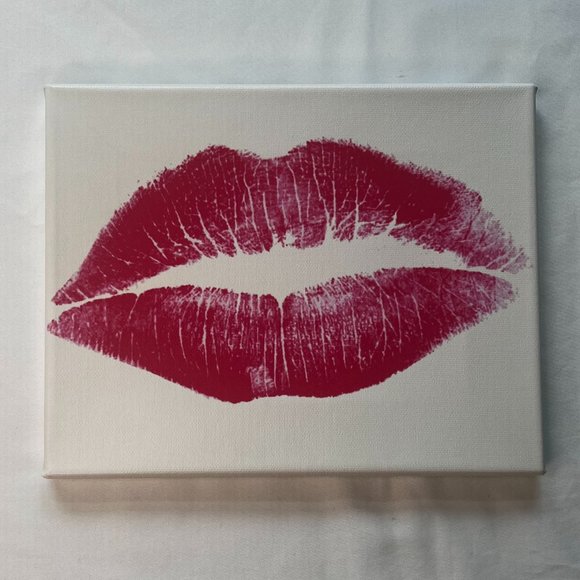 Wall Decor | Red Lips Wall Art For Offices Bedrooms And Dorms Approx 1 ...